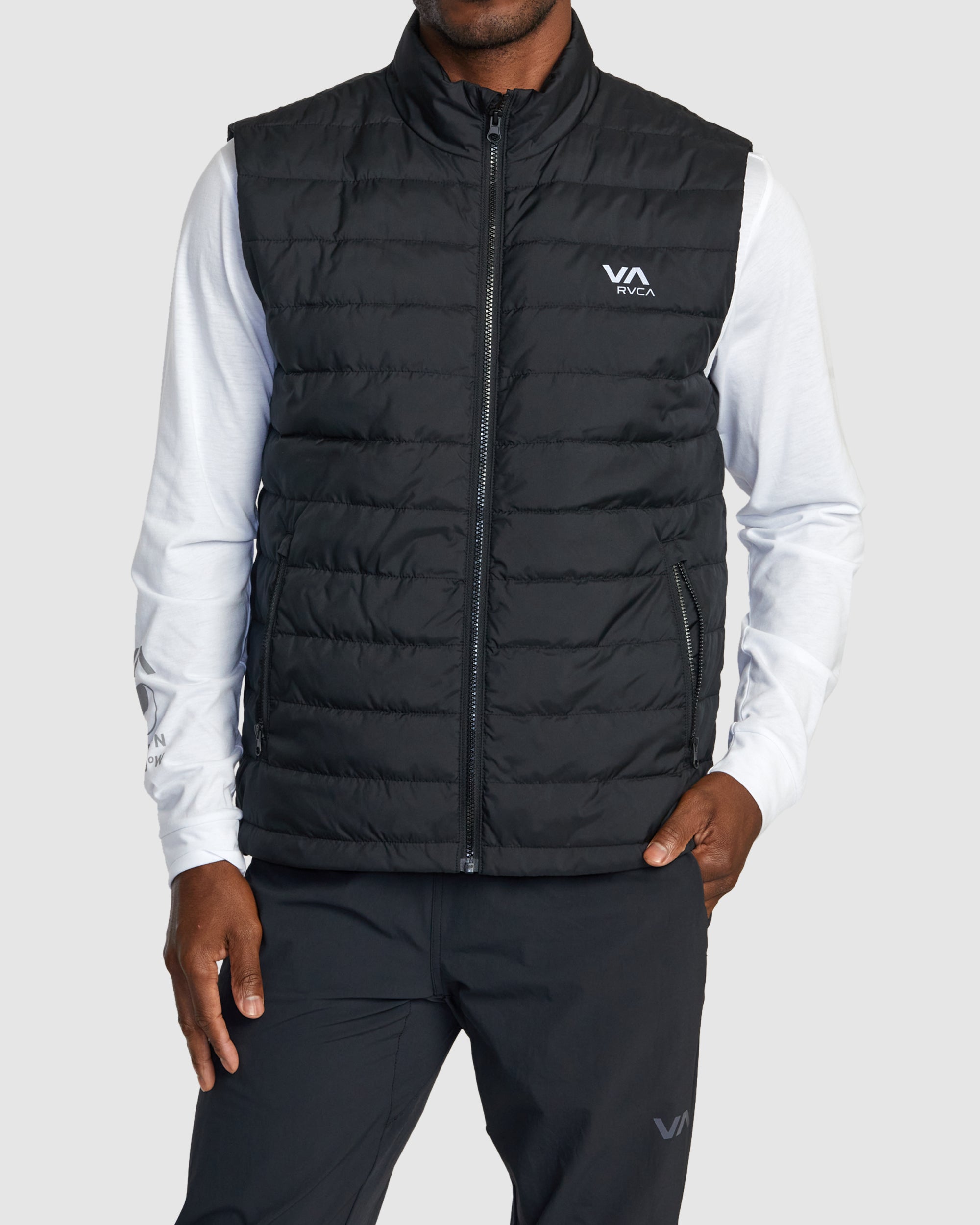 Mens Packable Puffa Vest - Black | RVCA AU