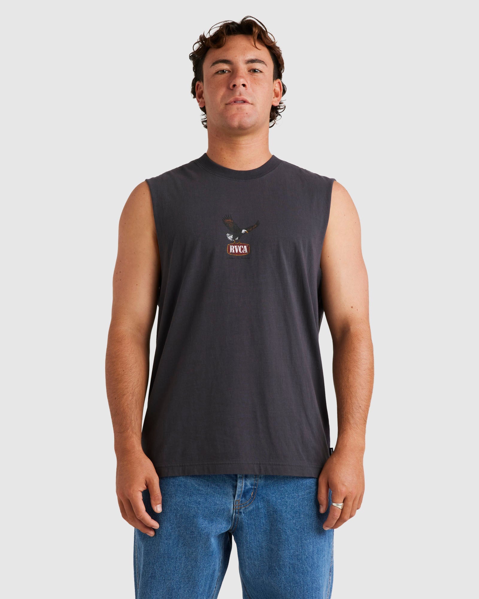 HAWK EYE TANK TOP - Washed Black | RVCA